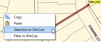 Using Map VX to create sections in VX – WinCan